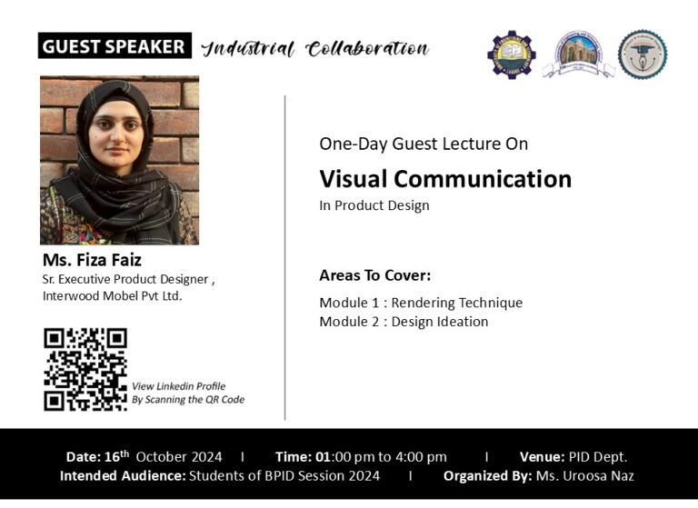 Guest Lecture Poster (visual communication) – Product and Industrial Design